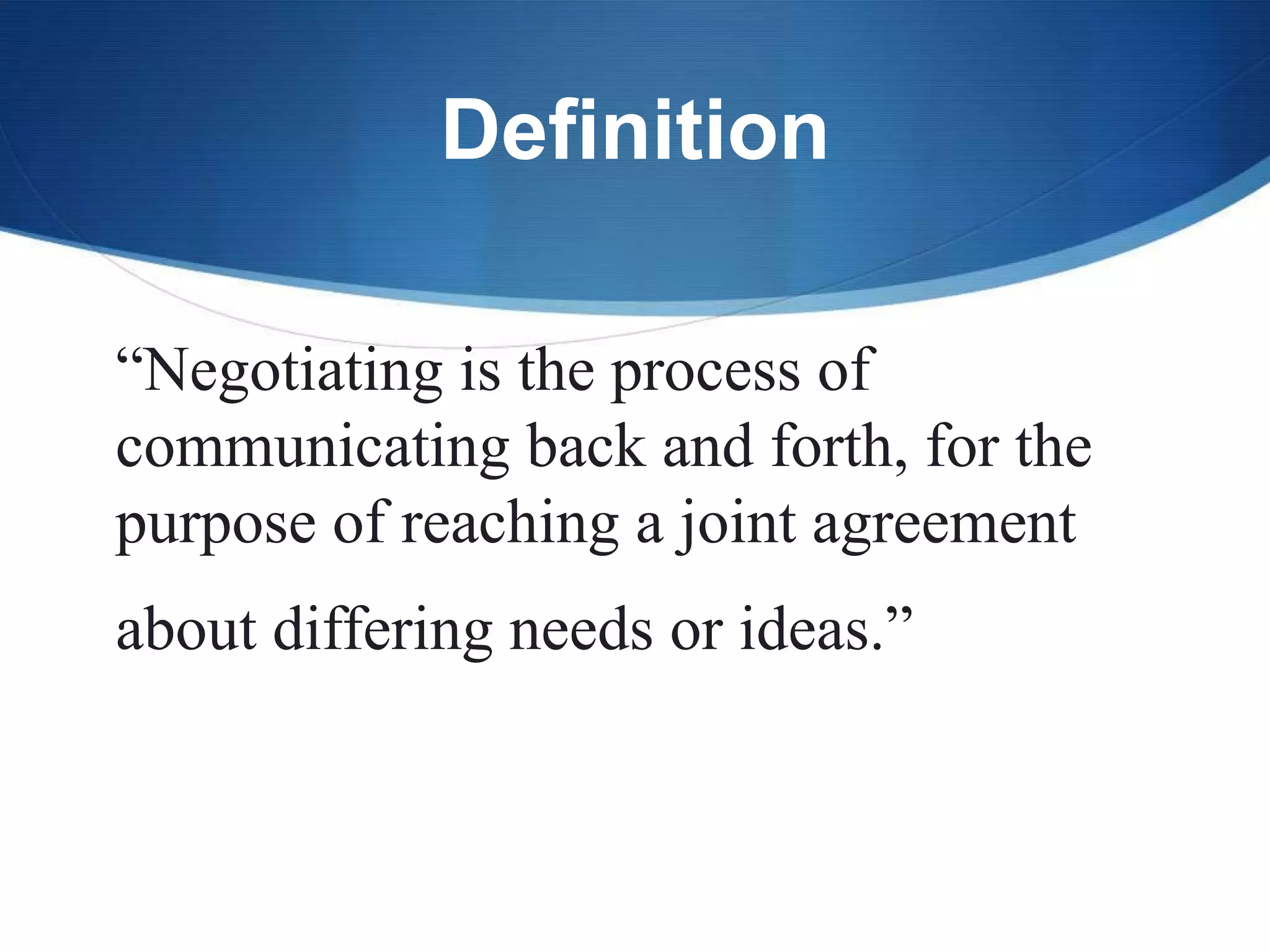 Negotiation skills | PPTX | Business | Business and Finance
