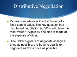 Negotiation skills | PPTX | Business | Business and Finance