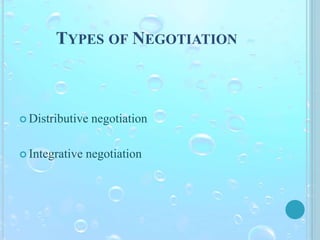 Negotiation skills , TYPES | PPTX
