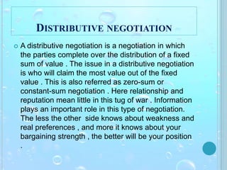 Negotiation skills , TYPES | PPTX