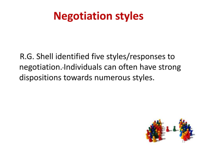 Negotiation skills