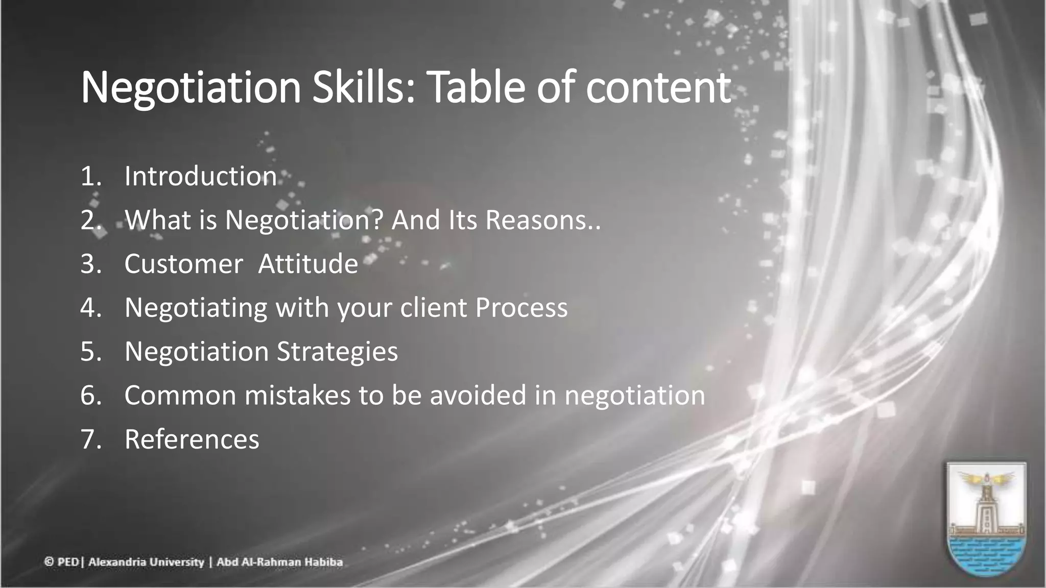 Negotiation Skills - By Abd Al-Rahman Habiba | PPTX