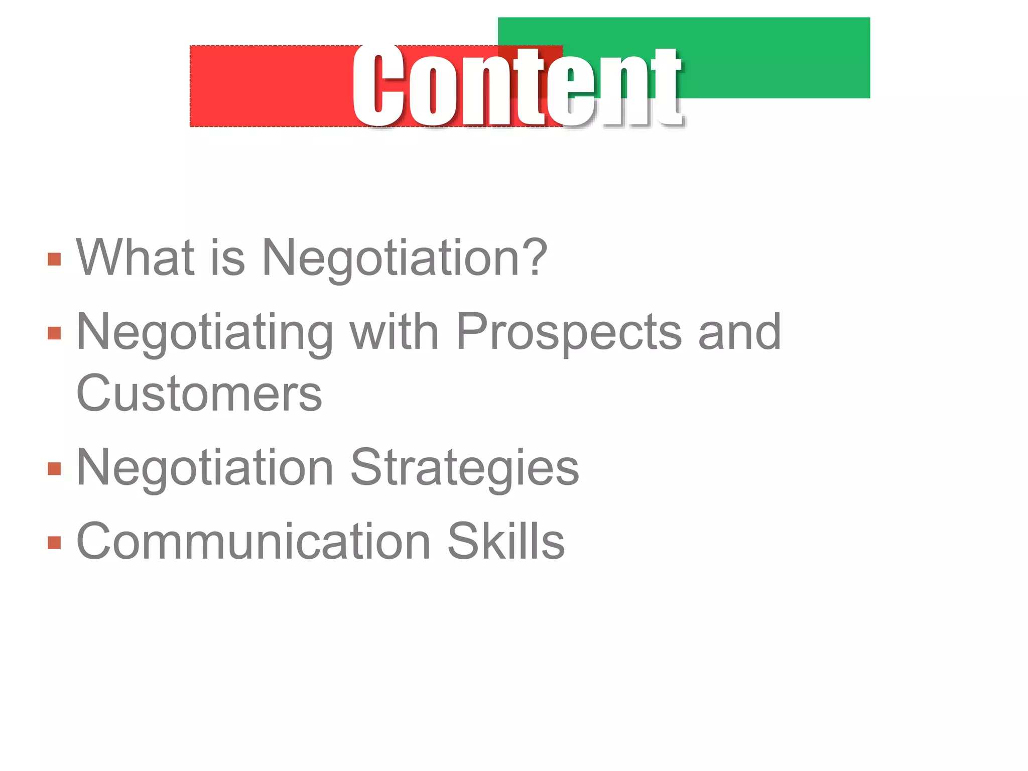 Negotiation skills | PPTX