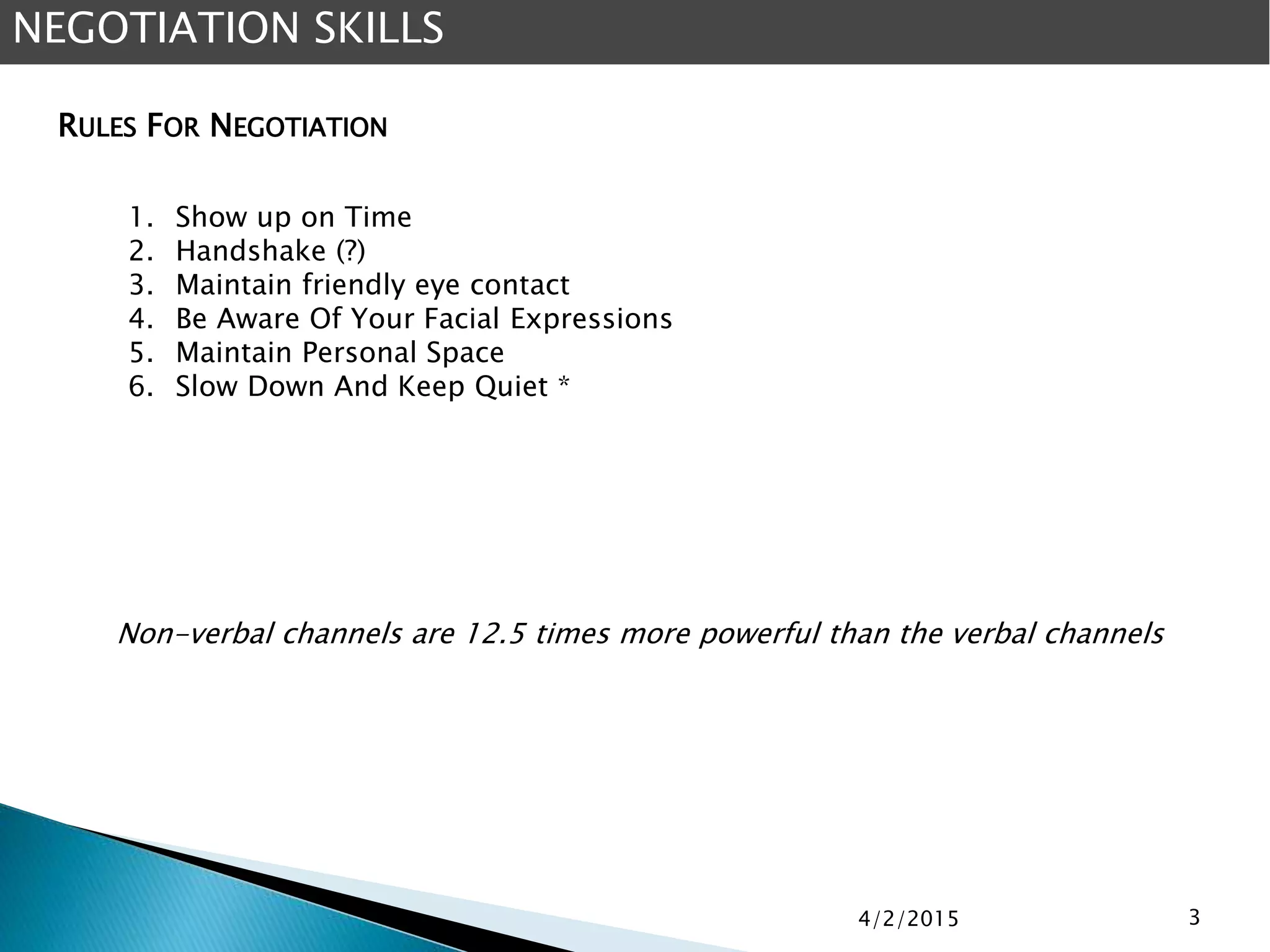 Negotiation skills | PPTX