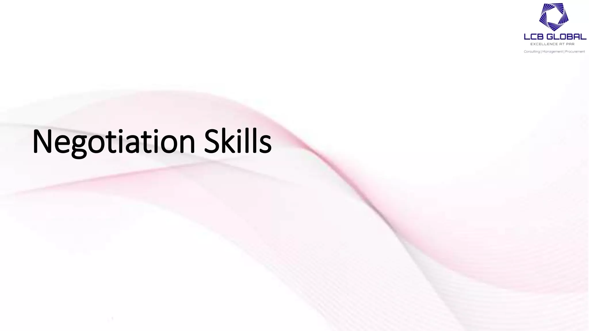 Negotiation skills | PPTX