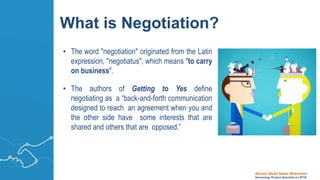 Negotiation skills | PPTX