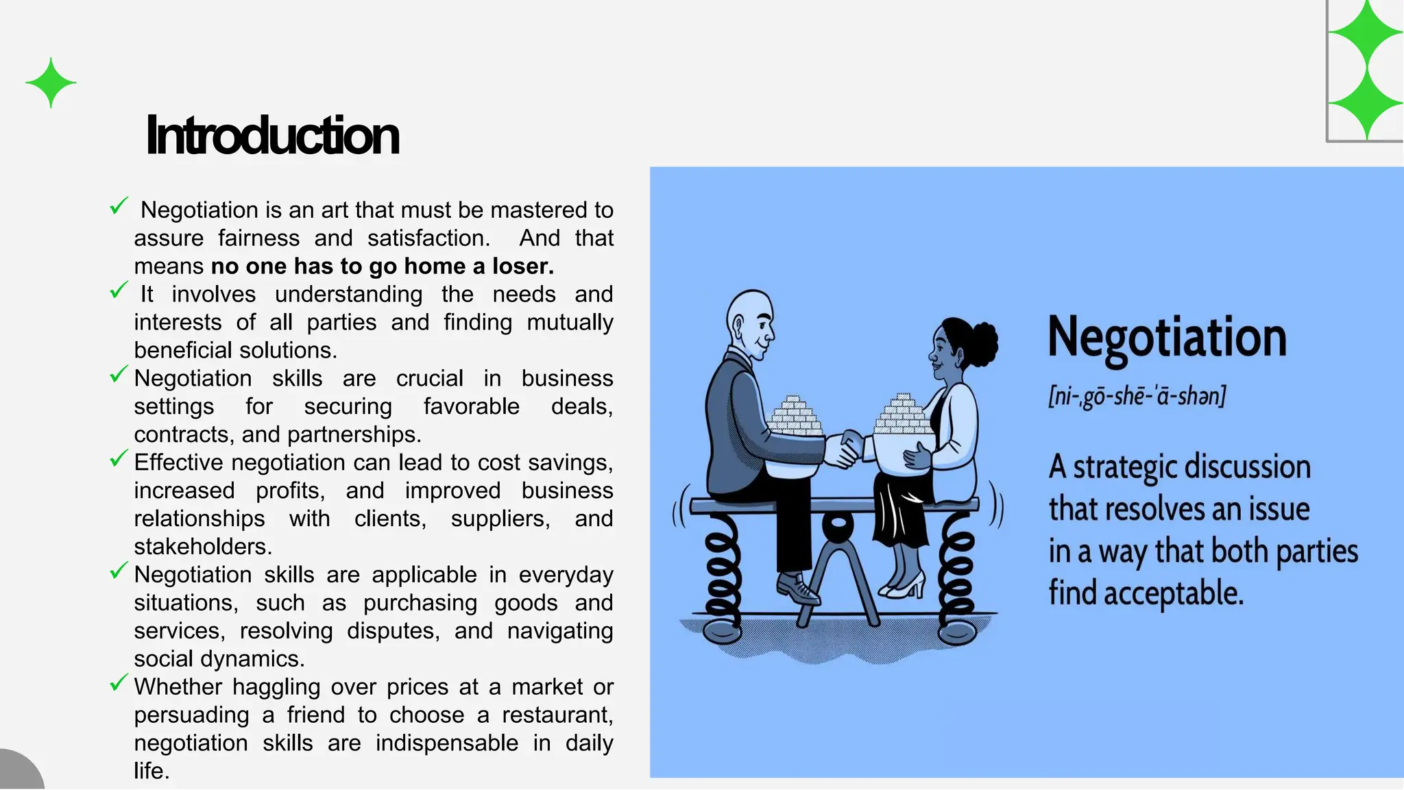 Negotiation skills in workplace to create win win situation | PPTX