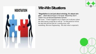 Negotiation skills in workplace to create win win situation | PPTX