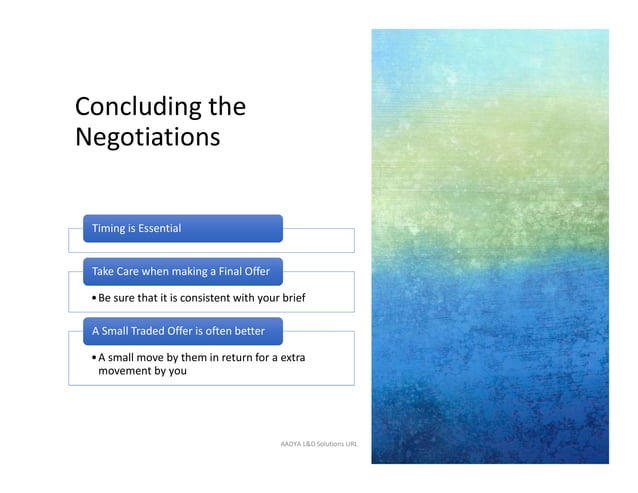 Negotiation Skills Training Module Basic | PDF