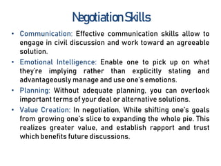 Communication: Negotiations and Legal Aspects | PPTX