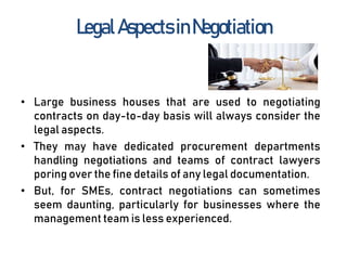 Communication: Negotiations and Legal Aspects | PPTX