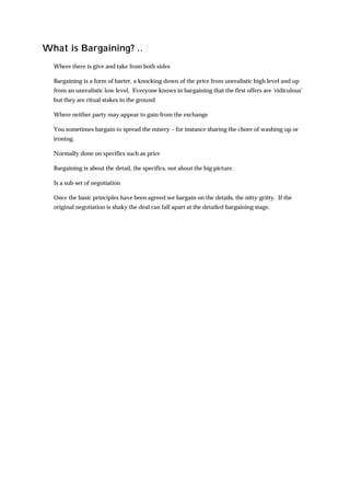 Negotiation Skills Course (Workbook) | PDF