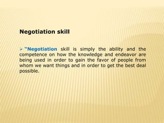 Negotiation Power Skills Applied in Library Services Management | PPT