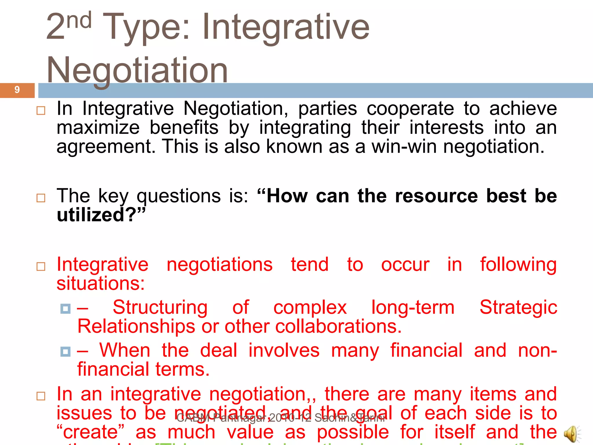 Negotiation skills PPT along with Slideshow audio description note. | PPTX