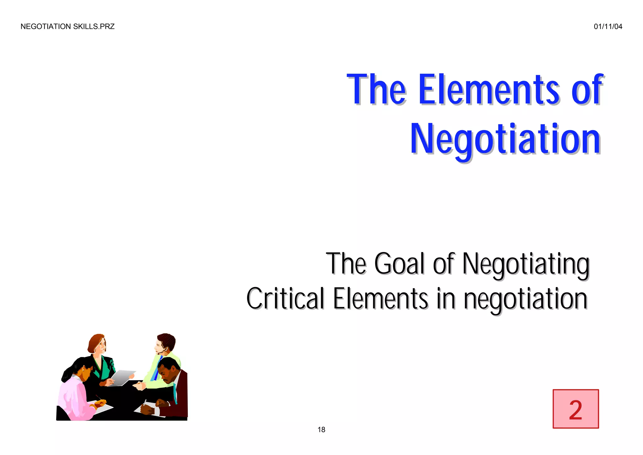 Negotiation skills presentation | PDF