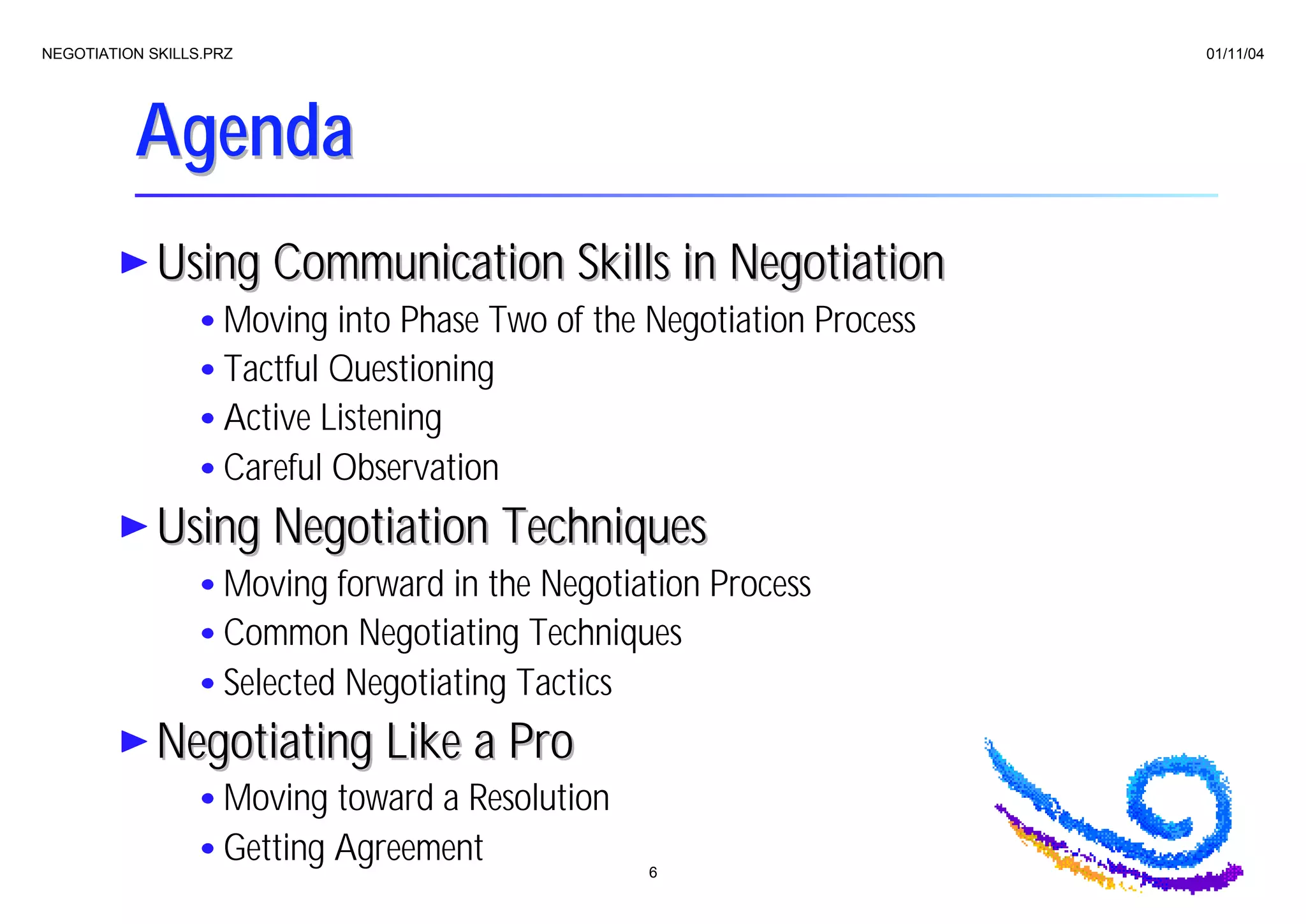 Negotiation skills presentation | PDF