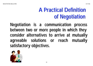 Negotiation skills presentation | PDF