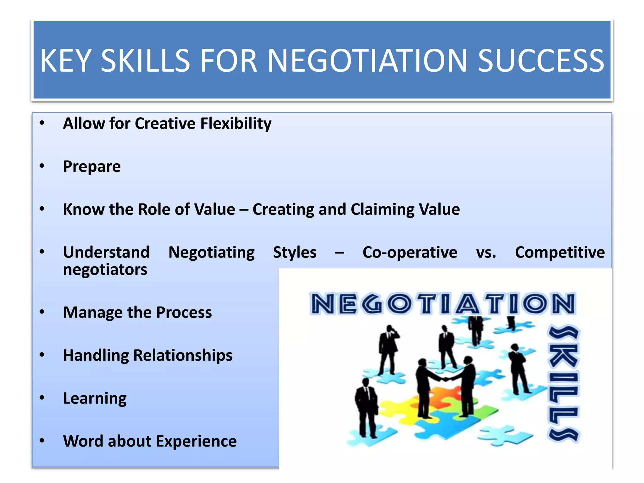 Negotiation skills principles and practice | PPTX