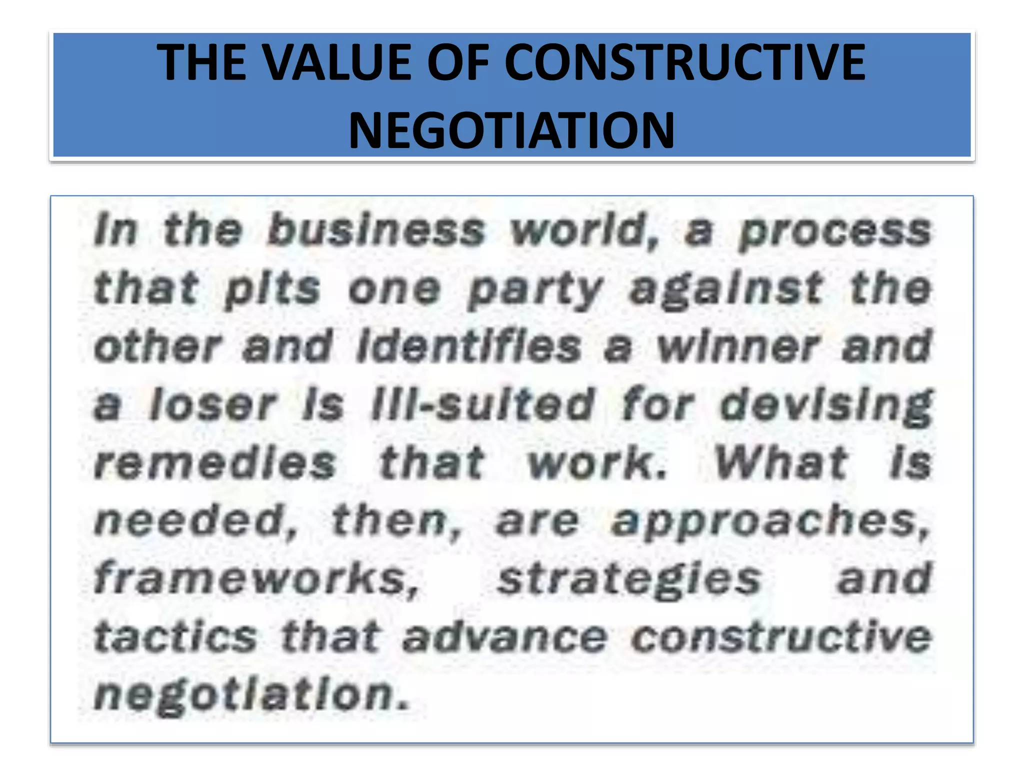 Negotiation skills principles and practice | PPTX