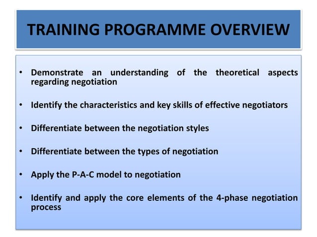 Negotiation skills principles and practice | PPTX | Family and Relationships