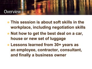 Negotiation skills the missing ingredient to career success psstc | PPT