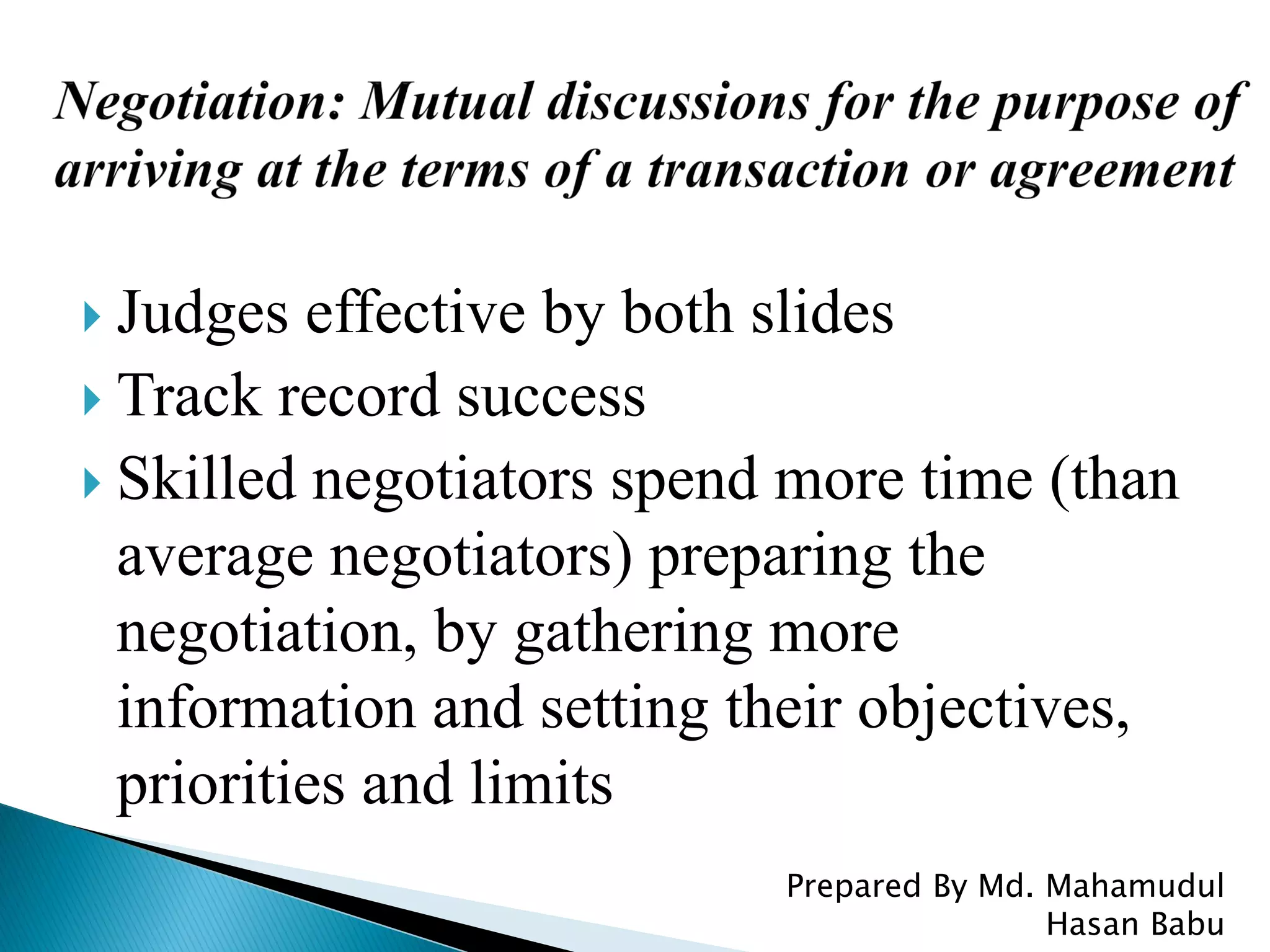 Negotiations Tactics & Techniques | PDF