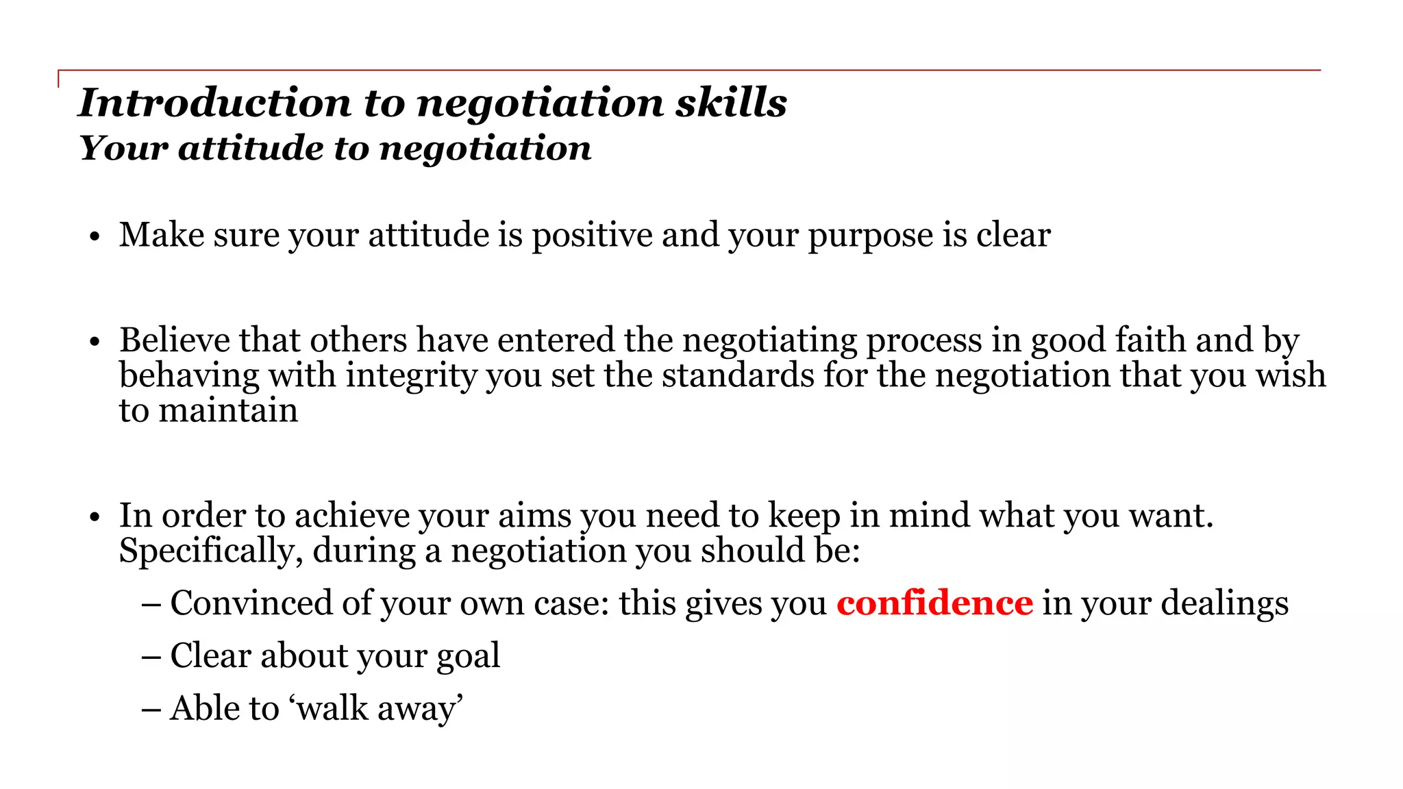 PwC Workshop: ‘Introduction to Negotiation Skills’ | PPT