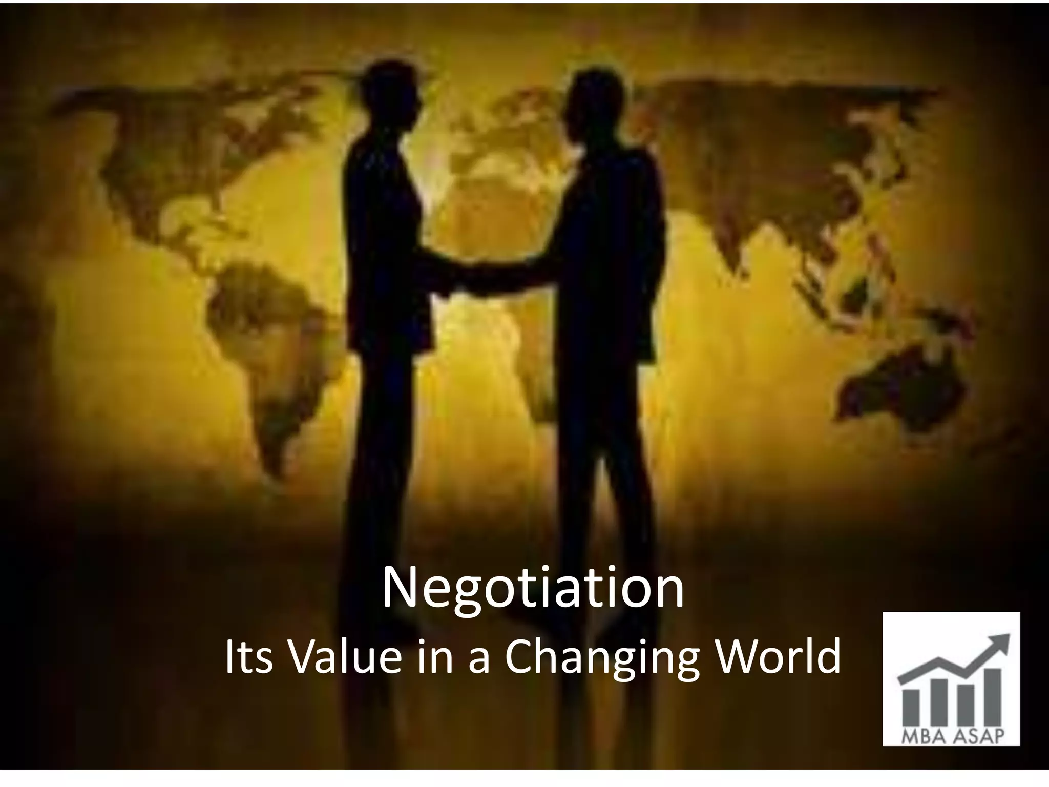 Negotiation: Its Value in a Changing World | PPT