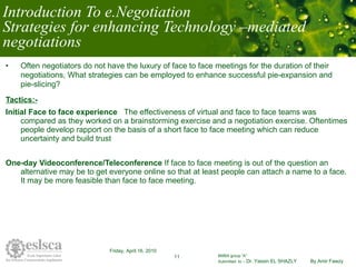 Negotiation Via Information Technology | PPT | Email | Internet