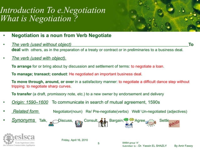 Negotiation Via Information Technology | PPT | Email | Internet