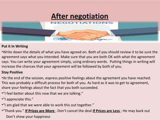 Negotiation with the suppliers | PPT | Business | Business and Finance