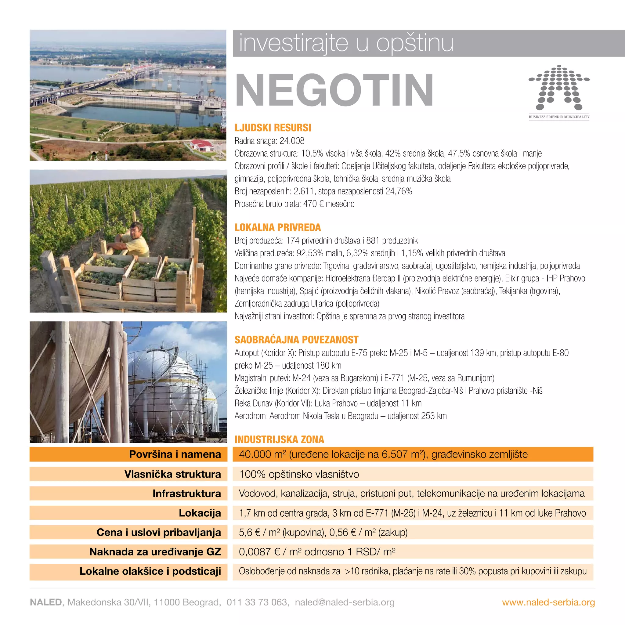Investirajte u Negotin - opština sa povoljnim poslovnim okruženjem | PDF