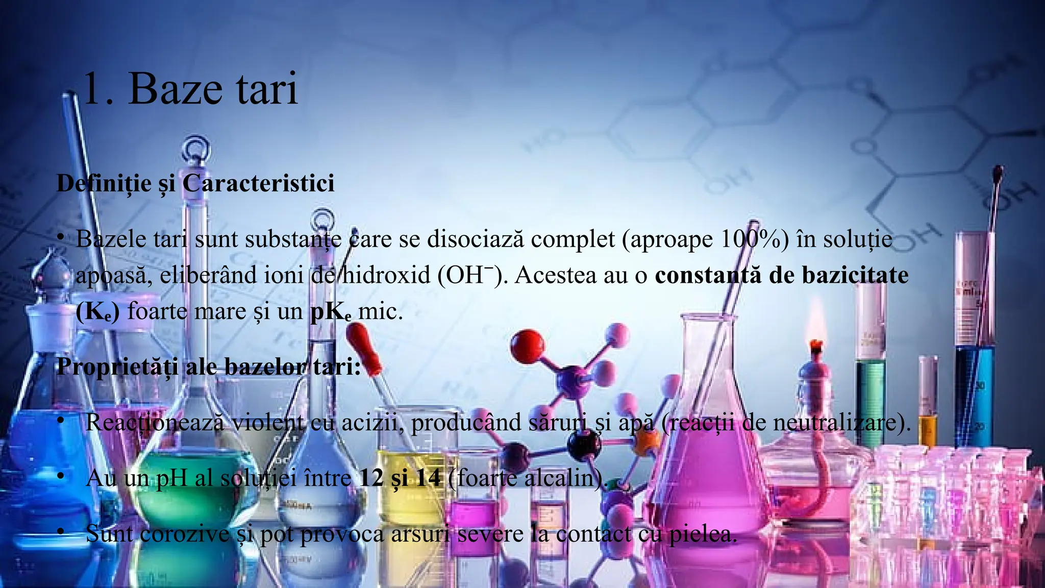 Proiect despre baze tari si baze slabe powerpoint | PPT