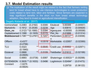 Adoption of Bread wheat technology packages: A case of Meket District ...