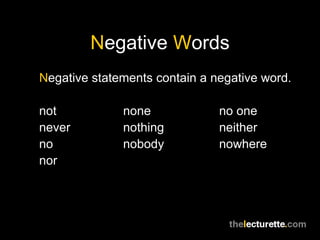 Negative Words | PPT