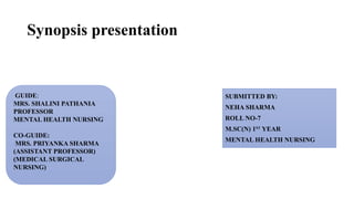 Presentation on synopsis for problem statement and objective | PPTX
