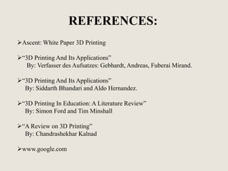 3D Printing Technology | PPTX