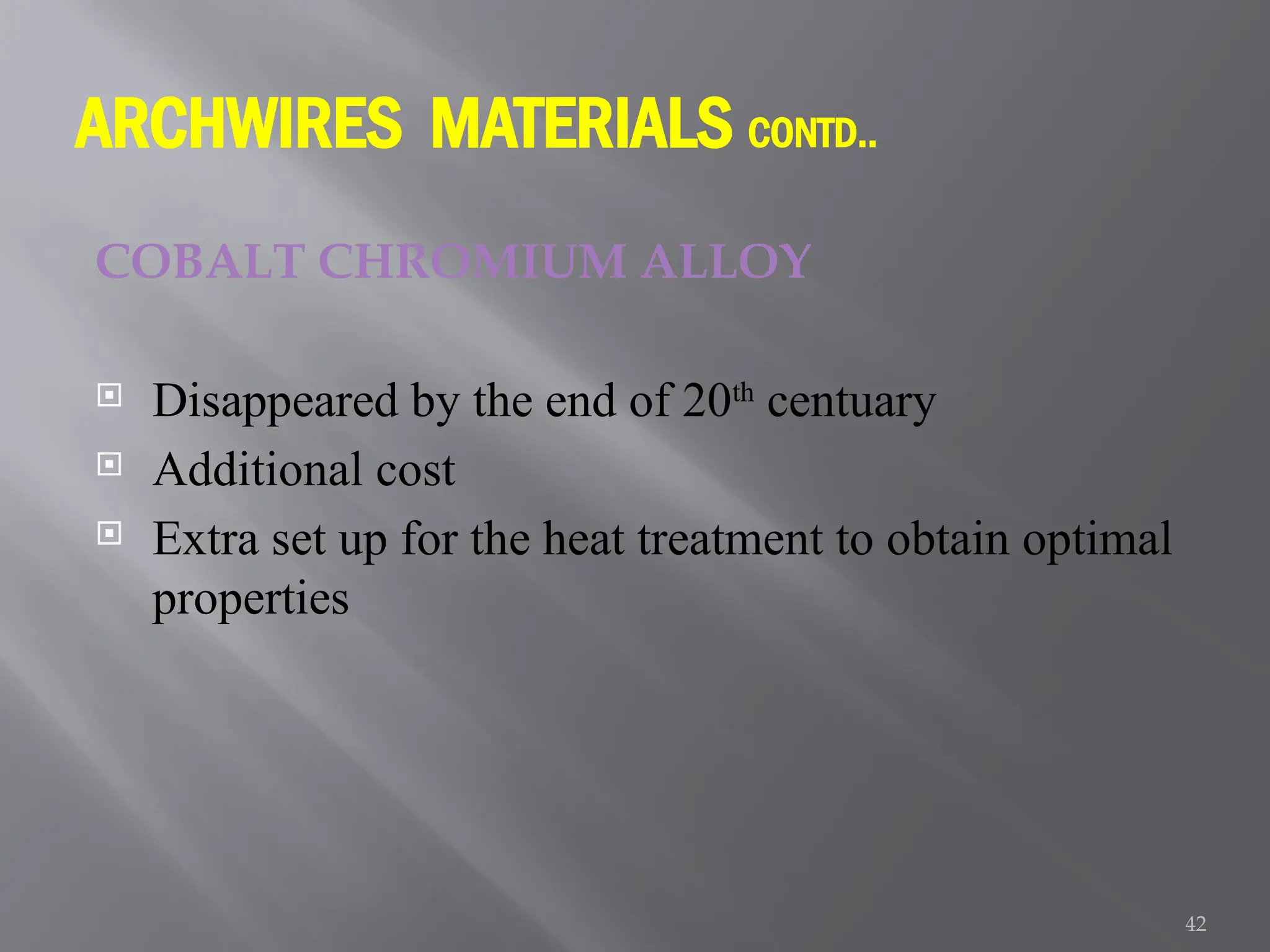 arch wire in orthodontics dr ashwani singh mds | PPTX