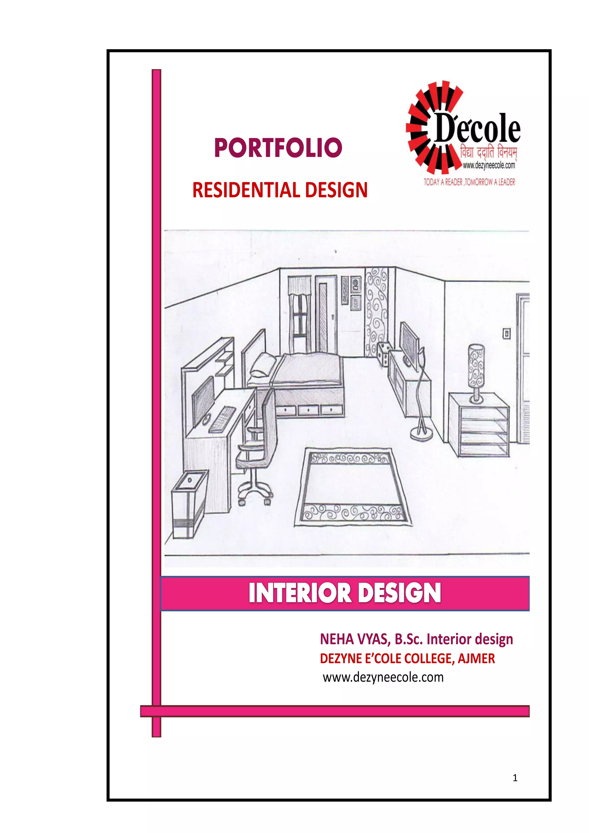 Neha ,b.sc. interior design residential design | PDF