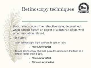 Static retinoscopy by Neha D. Jadhav B.Optometry 2nd yr | PDF