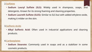 Cosmetics surfactants, emollients, rheology modifierspptx | PPTX | Skin ...