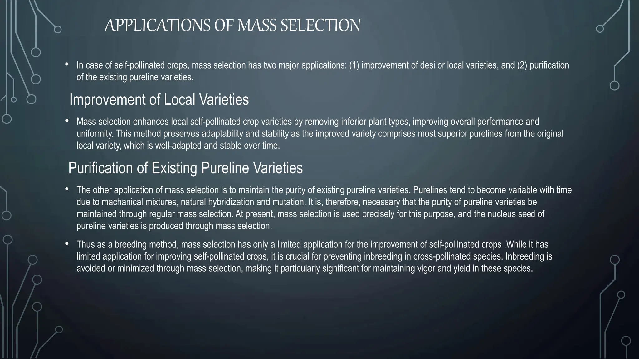 Pureline and Mass selection methods of plant breeding | PPTX