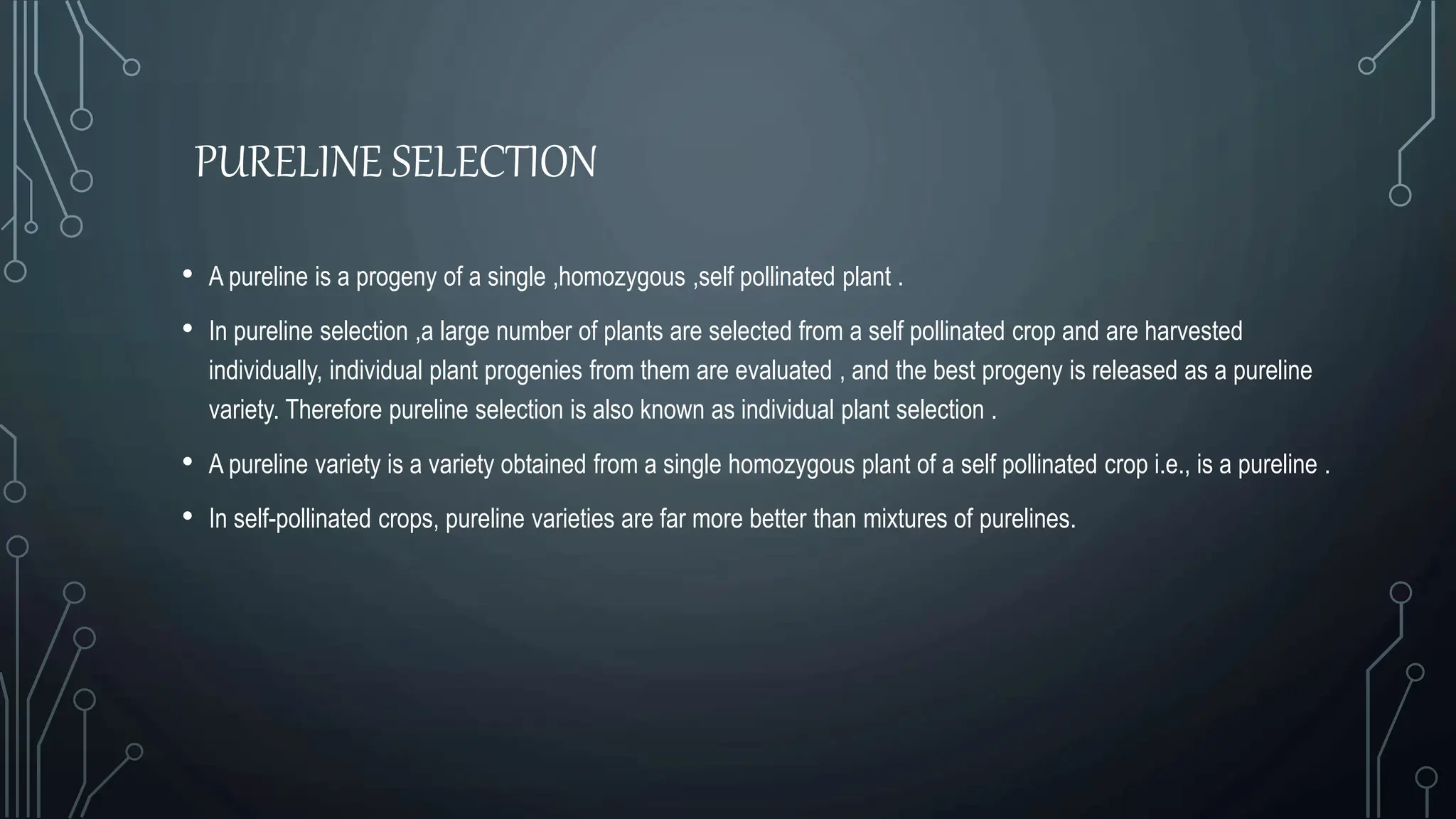 Pureline and Mass selection methods of plant breeding | PPTX