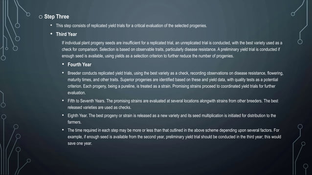 Pureline and Mass selection methods of plant breeding | PPTX ...