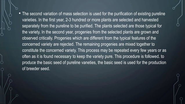 Pureline and Mass selection methods of plant breeding | PPTX ...