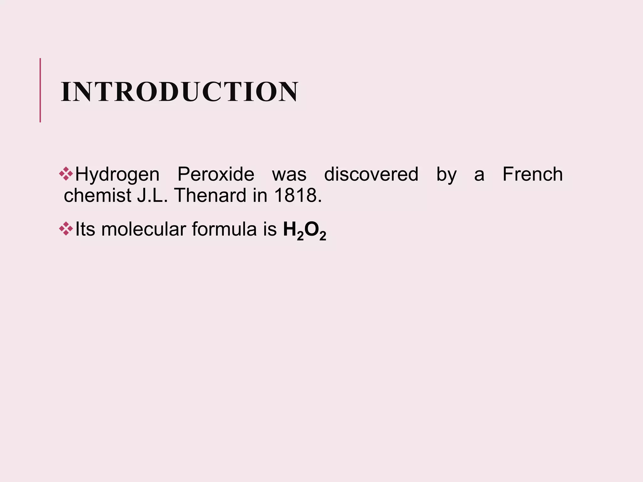 HYDROGEN PEROXIDE | PPTX