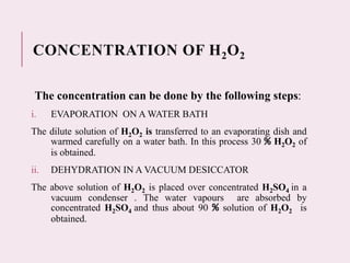 Densities Hydrogen Peroxide Solution