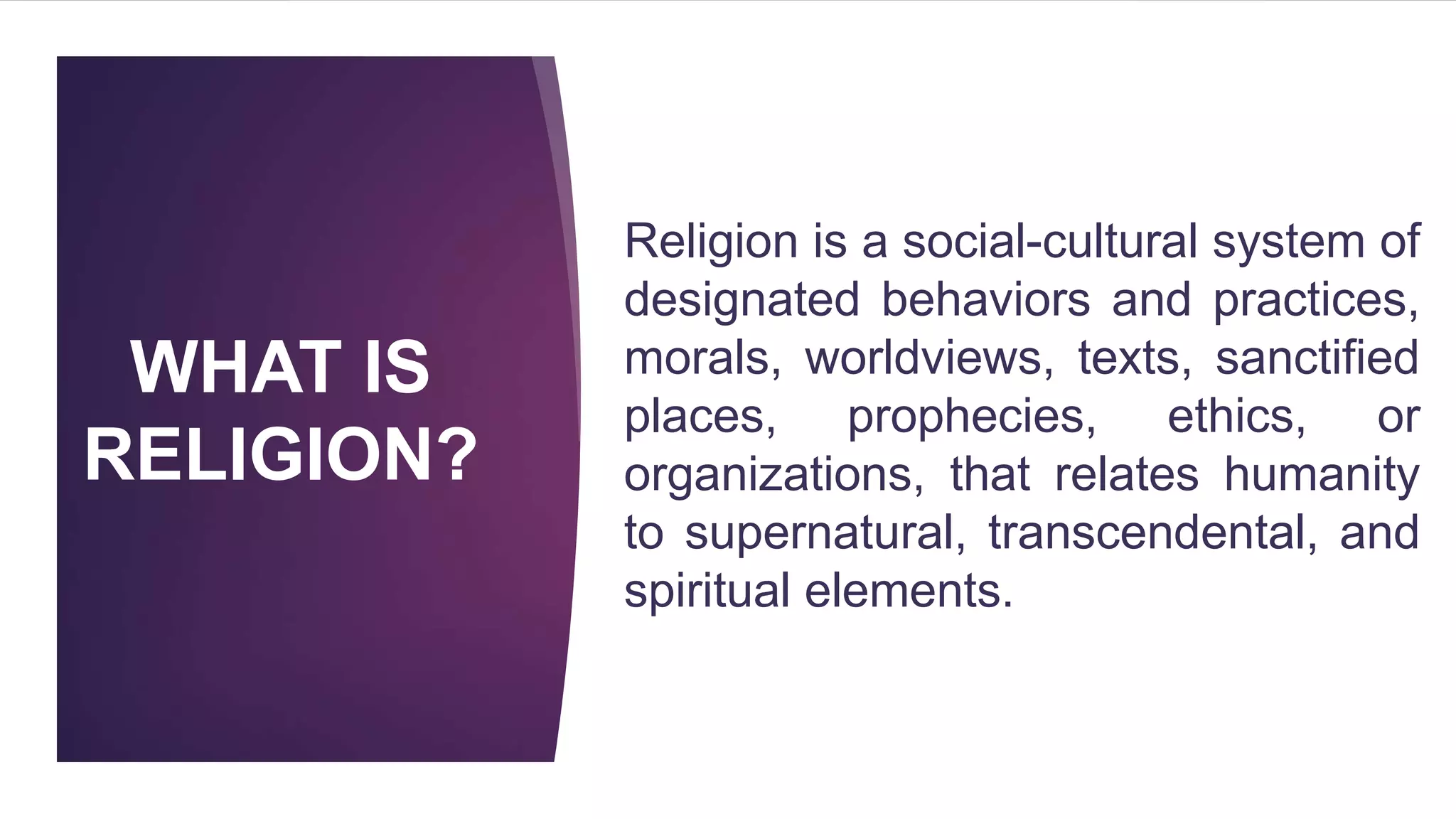 Religion as a tool of Unity and Diversity | PPT