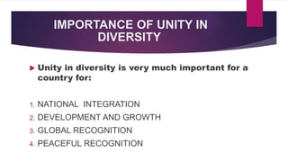 Religion as a tool of Unity and Diversity | PPT