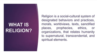 Religion as a tool of Unity and Diversity | PPT